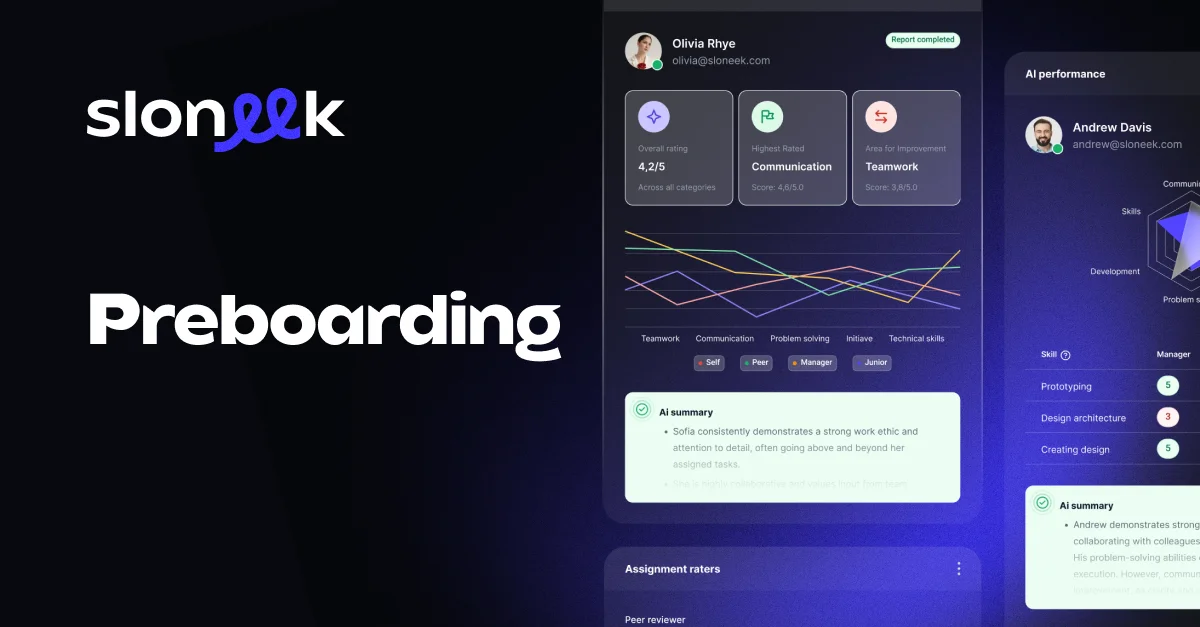 Preboarding process package for newcomer retention | Sloneek