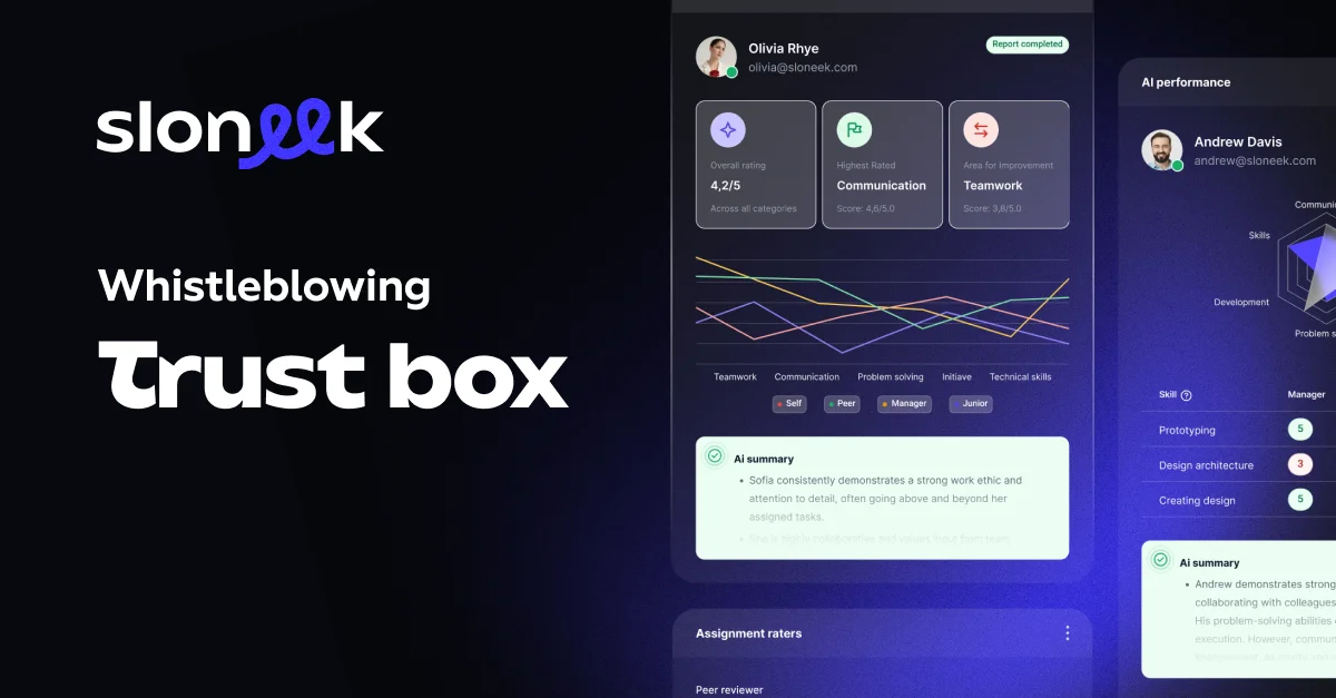 Whistleblowing system for companies and employees | Sloneek